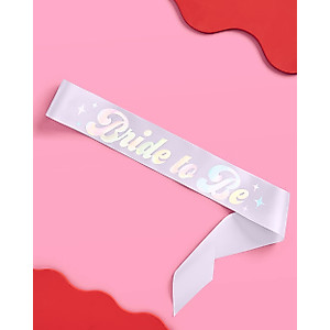 xo, Fetti Bride to Be Iridescent Sash | Bachelorette Party Decorations, Last Disco, Pastel Bridal Shower Gift, Bridesmaid Favors