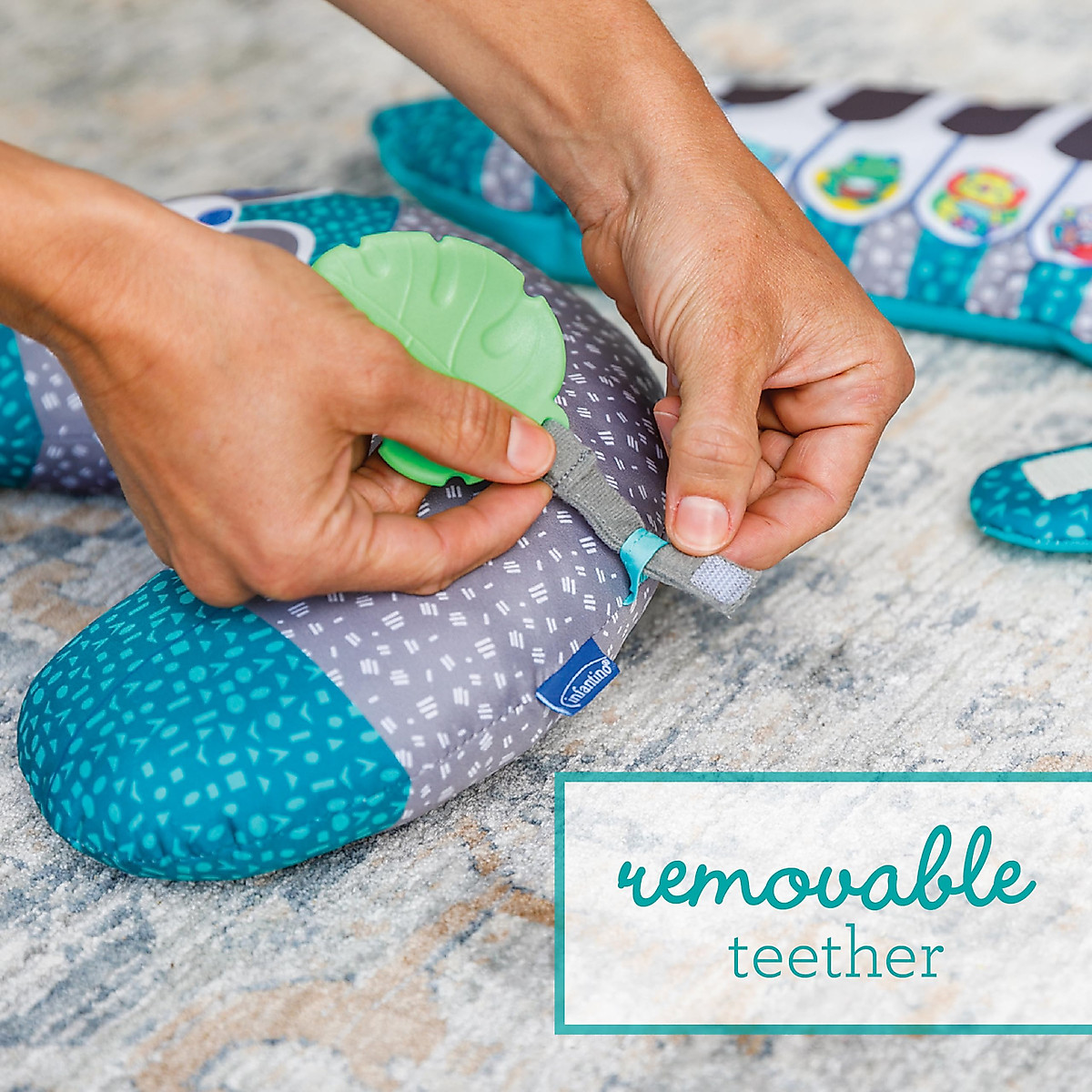 Infantino Grow with Me 3-in-1 Tummy Time Piano - 35 Sensory Stimulating Sounds, 3 Ways to Play, Tiny to Toddler, Attaches to Cribs, Tummy-Time