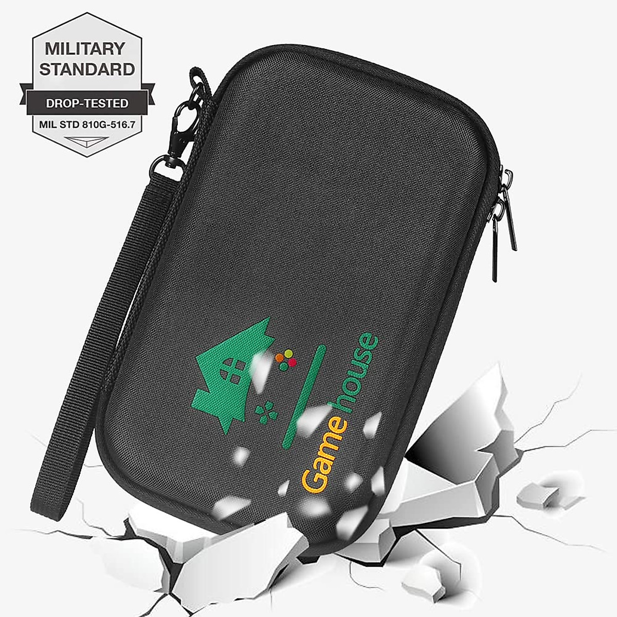 Pinson Travel Carrying Case Compatible With Backbone One Controller, Extra Room for Accessories (black)