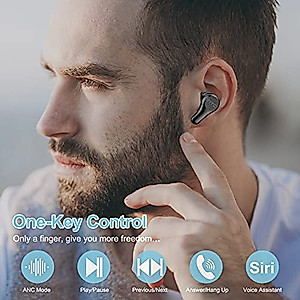 HTC True Wireless Earbuds Plus - ANC, Active Noise Cancellation IPX5 Water Resistant Bluetooth 5.0 with ENC, Stereo in-Ear Touch Control Earbuds