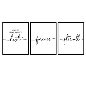 Maybe Some Things Last Forever After All, Master Bedroom Sign, Bedroom Wall Art, Master Bedroom Decor, Above Bed Art, Rustic Farmhouse Sign, Gift For Wedding, UNFRAMED 11x14inch