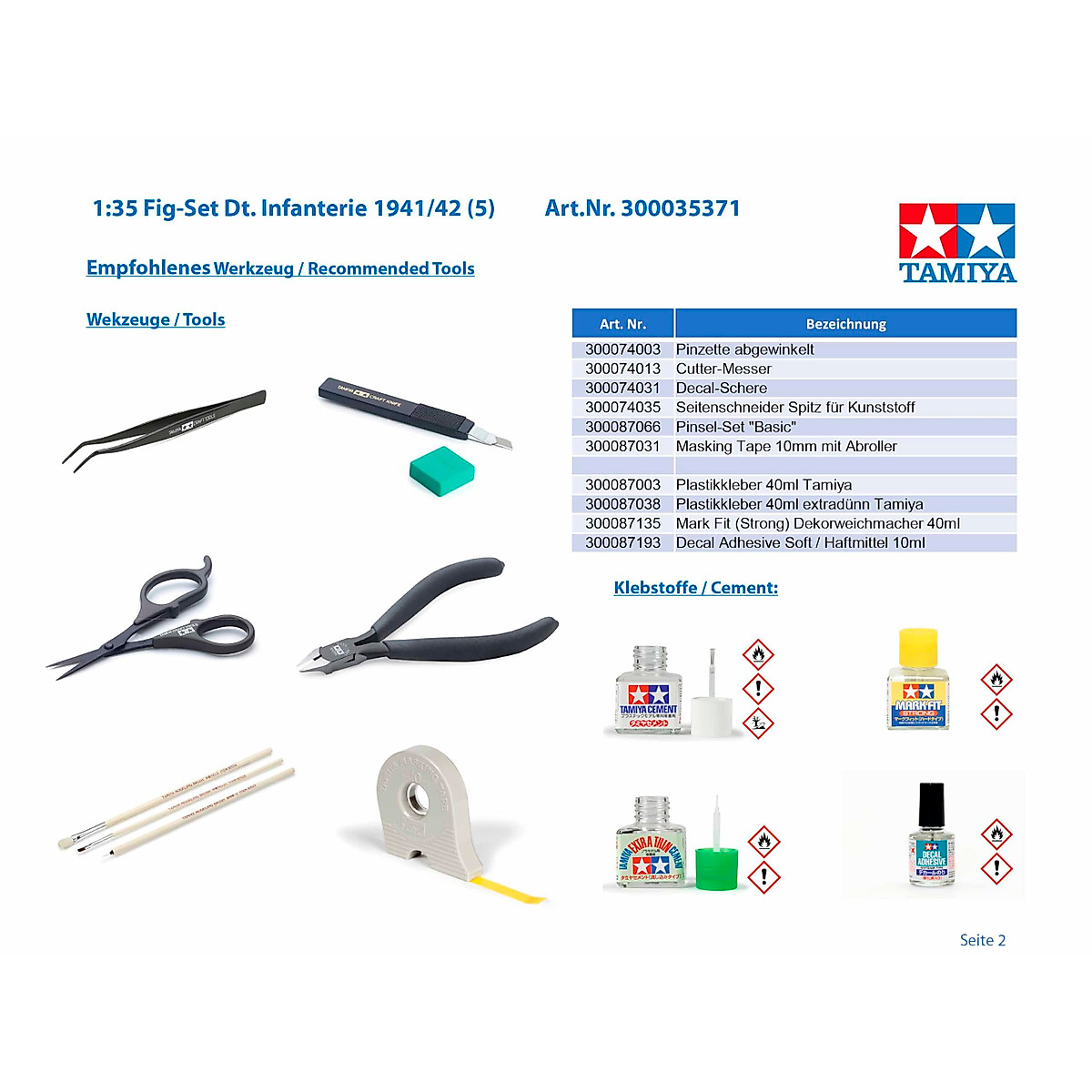 Tamiya 35371 1/35 German Infantry Set Mid WWII