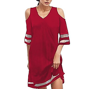 Light Purple Dress v Neck Dress Long Sleeve Vestidos de Mujer rojos Cortos Chiffon high Waist Dresses Cocktail Party Wedding Guest Women's Summer Dresses with Pockets high Rise Church Dresses Travel