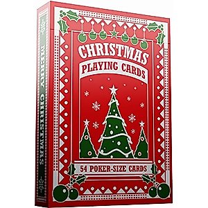 Christmas Playing Cards, Cute Designs for Family Fun with Free Card Game eBook! Great Stocking Stuffer Gift Under 15 Dollars, Premium Poker Card Deck, Bright Colors for Kids & Adults, Standard Size
