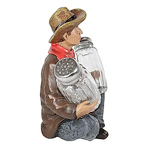 "Home Décor Accents" Western Cowboy Kissing Cowgirl Ceramic Salt And Pepper Shakers Set - Home Accents 33-kl1-9990