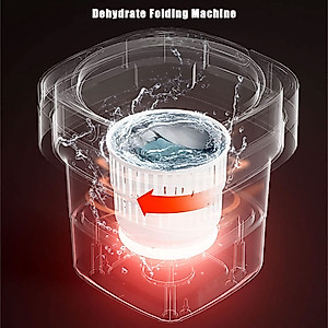 Flylin Portable Washing Machine Drying Washing Machine Foldable Mini Small Washer 6.5L Half Automatic Washt for Baby Clothes Underwear Apartment Camping RV Travel (Purple)