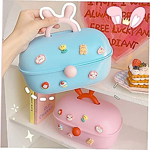Cabilock 2pcs Box Hair Accessories Storage Box Girl Suitcase Makeup Hair Clips Jewelery for Girl Baby Girl Treasure Chest Hair Clip Container Trinket Storage Case Jewelry Storage Container