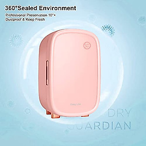 Cosy Life Skincare Fridge 12 Liter, Beauty Fridge for Comestic storage 10°C/50°F + Intelligent Constant Temperature Control Mini Fridge, Pink Cosmetics Refrigerator Compact Fridge for Makeup Lipstick