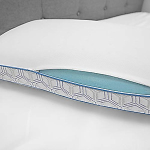 SensorPEDIC Memory Foam Pillow Standard Size, Therapeutic Memory Foam, Cooling Gel Technology, Luxury Cooling Cover, Breathable Foam Technology, Supportive for All Sleep Positions, Standard Size