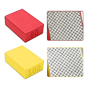 4pcs Angled Sanding Sponge Hand Diamond Sanding Pads for Ceramic Stone Marble Tile Concrete Glass Granite