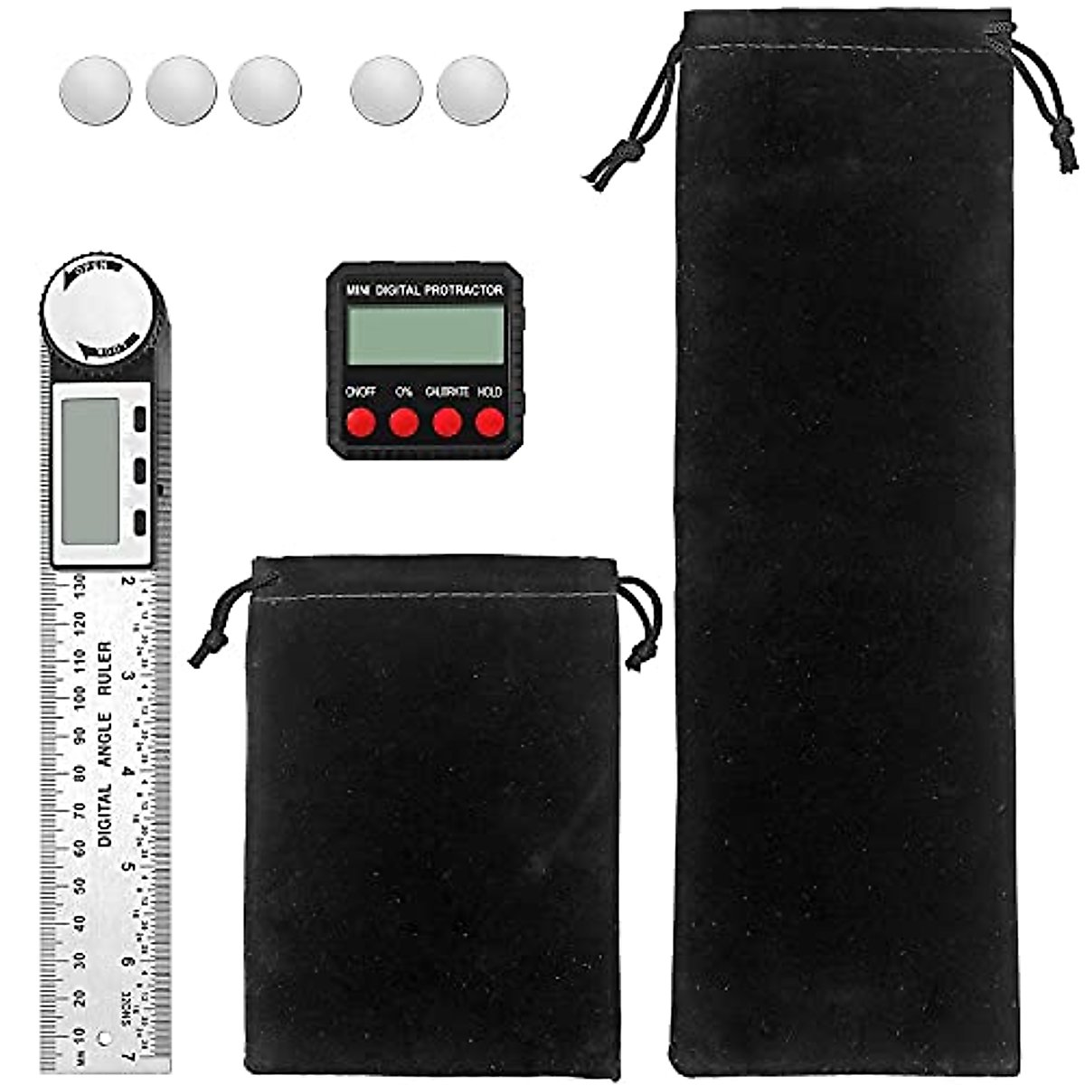 2-in-1 Angle Finder Protractor with Miter Calculator, XUNTOP 0~230° 400mm Digital Torpedo Level Angle Finder Gauge Meter IP54 Protected Electronic Bubble Inclinometer