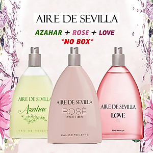 Aire de Sevilla Cologne 150 ml 1 ROSE + 1 AZAHAR + 1 LOVE – NO BOX