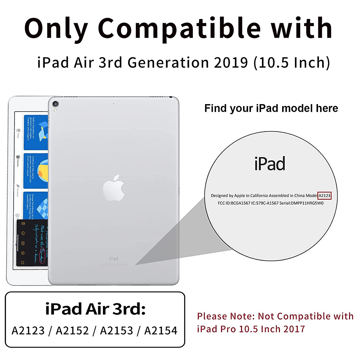 kenke Case for iPad Air 3 10.5" (3rd Gen) 2019,Light Weight Trifold Smart Case with Pencil Holder,Soft TPU Back Cover[Full Body Protective] with Auto Sleep/Wake for iPad 10.5 Inch Air 3,Green