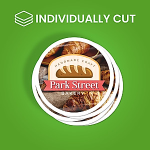 Hot4TShirts Logo Stickers Customized Stickers for Business Logo — Custom Decals Vinyl — Customized Labels — Individually-Cut Waterproof (Circle)