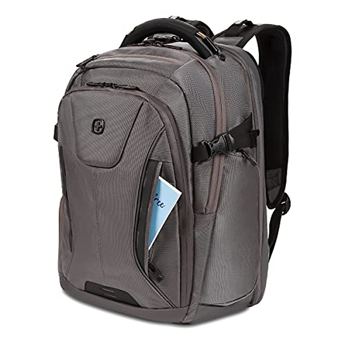 SwissGear ScanSmart Laptop Bag, Grey Ballistic, Fits 15-Inch Notebook