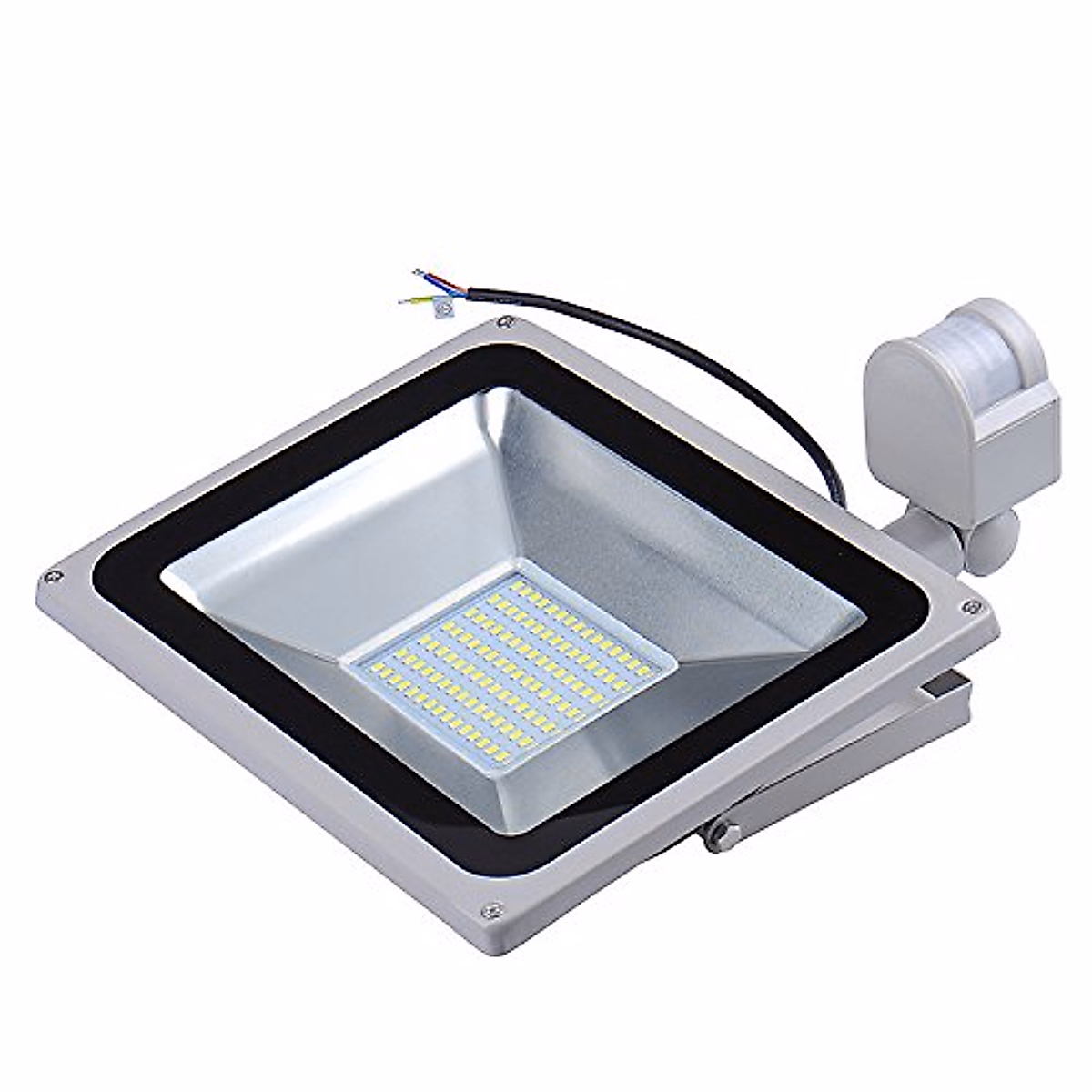 Beisaqi Cool White 100W SMD 5730 LED Floodlight With PIR Sensor, IP65 Waterproof Security Lights for Home,Garden,Garage, Pack of 5