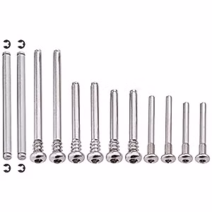 HobbyPark Complete Suspension Screw Pin Set for 1/10 Scale Traxxas Rustler/Stampede/Bandit, Replacement of Parts 3640 2640 (12-Pack)
