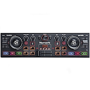 Numark DJ2GO2 | Ultra Portable Two Channel DJ Controller for Serato DJ Intro Featuring A Built In Audio Interface With Headphone Cueing, Pad Performance Controls, Crossfader and Jogwheel