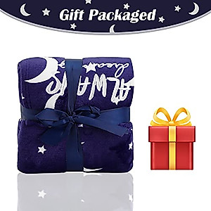 sunyana Wearable Blanket Hoodie for Women and Men, Worm and Cozy Thickened Flannel Blanket Sweater with Large Pockets, One Size Fits All(Moon)