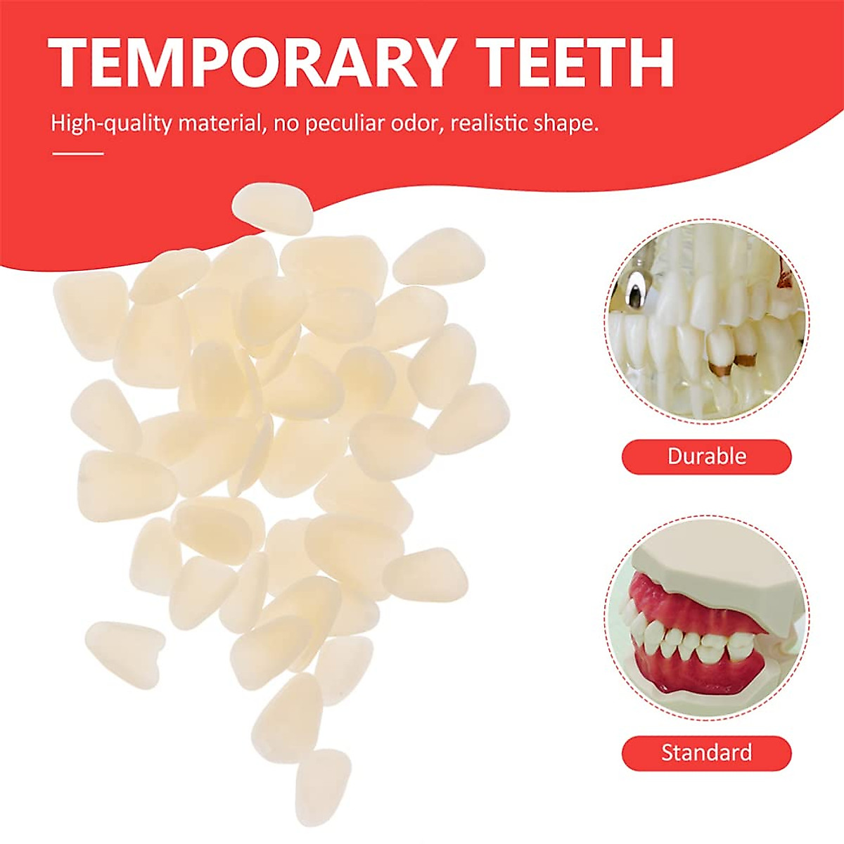 Temporary Tooth Repair kit Replacement: 200pcs Moldable False Teeth Thermal Fitting Beads for Snap On Instant and Confident Smile Mouth Tweezer