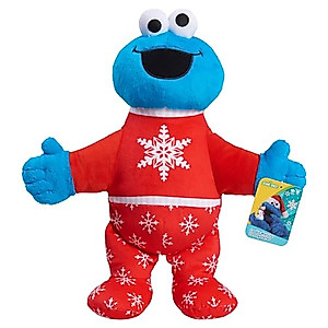 Sesame Street Holiday 15-inch Large Plush Cookie Monster Stuffed Animal, Super Soft Plush, Kids Toys for Ages 18 Month by Just Play