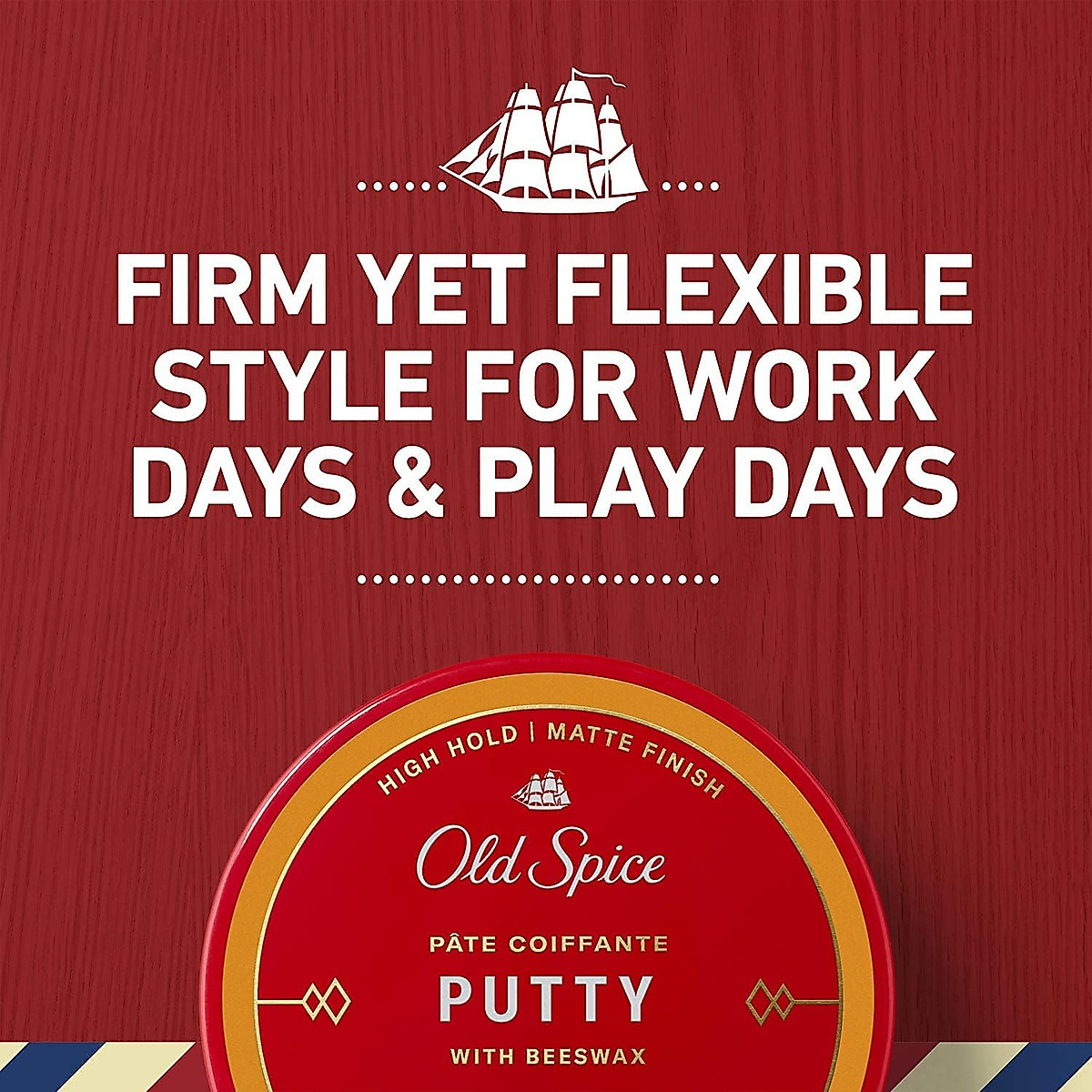 Old Spice Hair Styling Putty for Men, High Hold Matte Finish, 2.22 Oz Each, Twin Pack, NEW Formula