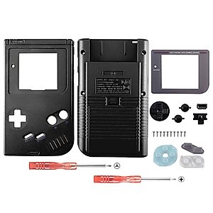 OSTENT Full Housing Shell Case Cover Replacement for Nintendo GB Game Boy Console Color Black