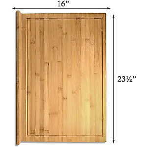 One’s Own Natural Pastry Board, Front/Rear Lip, Perfect For Preparing Homemade Bread Dough, Pizza Dough, Noodles, Pastries, Cutting Vegetables, Fruits, Meats, Other Food Preparation, 23.5”x16”
