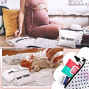 8 Packs Hospital Bags for Labor and Delivery Diaper Bag Organizing Pouches Travel Maternity Bag 8 Sorts Hospital Bag Essentials for Baby, Expecting Moms and New Mothers Mommy, 10.63 x 9.25 Inches