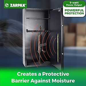 ZARPAX Gun Safe Dehumidifier Rod | Dehumidifier Rod For Enclosed Spaces, Gun Safe & Cabinets | Protect Valuables & Stop Humidity, Moisture, & Corrosion | Comes with 2 Mounting Brackets | 12''/30cm