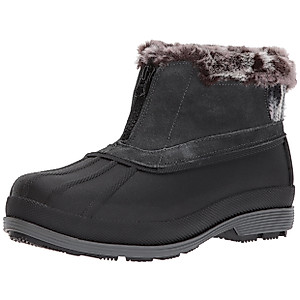 Propét Women's Lumi Ankle Zip Snow Boot, Grey, 9 W US