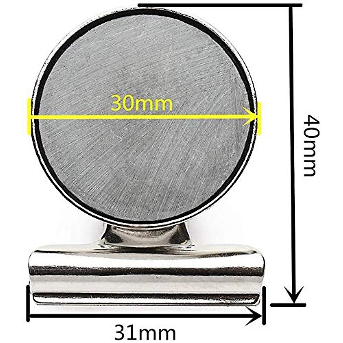 20 Pack Fridge Magnet Refrigerator Magnets, Magnetic Clips, Strong Clip Magnets for Whiteboard, Magnets for Fridge, Locker, Office, Photo Displays, Magnetic Clips Heavy Duty (30mm Wide)