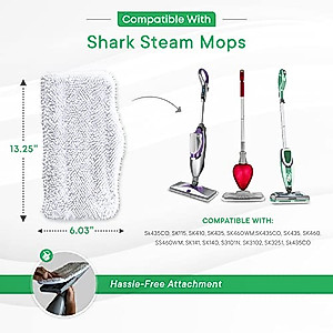 Turbo Microfiber 4-Pack Mop Pads for Shark Steam Mop SK Series & S Series