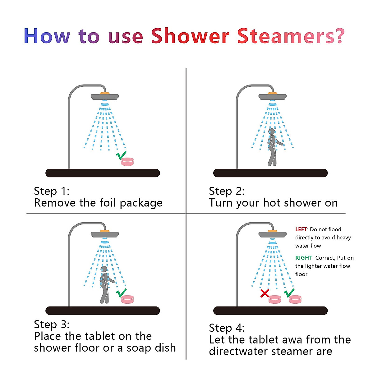 Shower Steamers Aromatherapy for Women or Men, 18-Pack Shower Bombs Easter Gift Set, Organic with Eucalyptus Chamomile Lavender Mint Watermelon Rose Essential Oil, Birthday Mothers Day Gifts for Her