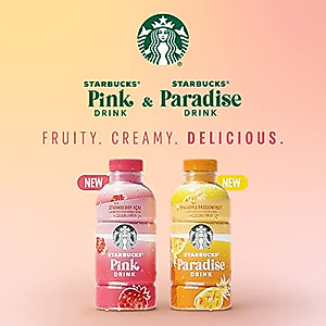 Starbucks Pink Drink, Strawberry Acai with Coconut Milk, 14oz Bottles (12 Pack)