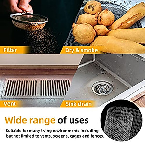 AggFencer 4 Pcs 12x8 Inch 304 Stainless Steel Mesh Screen, Multipurpose Metal Screen for Vent, Filter, Garden, Window, 0.85mm Hole 30cmX21cm