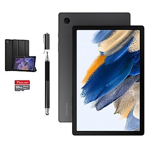 SAMSUNG Galaxy Tab A8 10.5” Inch 128 GB+128GB SD Card Wi-Fi Android 11 Touchscreen International Tablet with Hard Back Tri-Fold Stand Cover Case Accessories