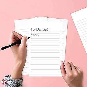 Thick White Note Cards for notes or thoughts, Printed black ruled lines Both sides - Vertical Ruled Cards "100 per pack" (5 x 8)