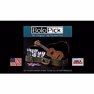 Ukulele Picks, BoloPick 12 Pack Original Recipe Black Felt Uke Picks for Ukulele, Guitar, Bass, Autoharp, Banjo
