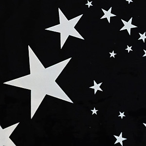 InfinitePack Large 9"x12"(100pcs) Silver Stars Printed on Black Thank You Merchandise Bags , Die Cut Handles, Retail Shopping Bags for Boutique, Goodie Bags, Gift Bags Bulk, 9"x12",100 Pack
