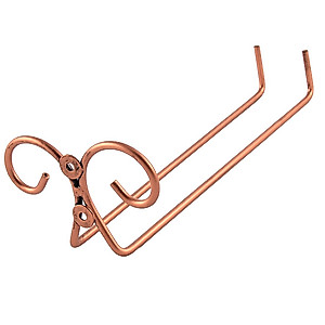 Qtqgoitem Single Row Wine Bottle Glasses Goblet Stemware Holder Rack Copper Tone (Model: 68a 630 96e 9e6 359)