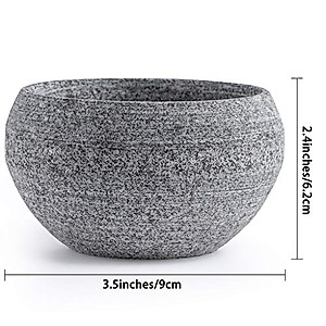 MDLUU Granite Shaving Bowl, Shaving Soap Bowl, Shaving Soap and Cream Bowl, Natural Granite Bowl for Man's Wet Shave
