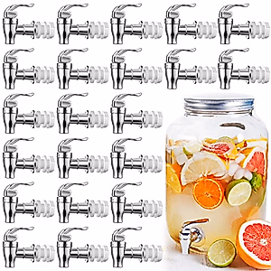 24 Pieces Beverage Dispenser Spigot Bulk Push Style Spigot Water Cooler Faucet Replacement Plastic Lever Spout Water Dispenser Spigot for Juice Lemonade Beverage Dispenser