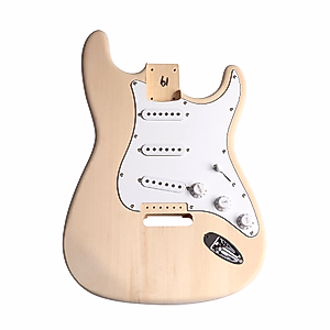 Fistrock DIY Electric Guitar Kit Beginner Kits 6 String Right Handed with Basswood Body Maple Neck Poplar Laminated Fingerboard Build Your Own Guitar.