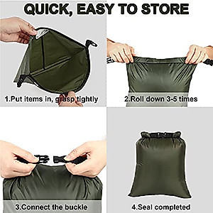 Ucolofun Dry Bags Waterproof Set, 5 Packs Ultralight Waterproof Bags Small Stuff Sack Water Proof Bag Dry Packs, Outdoor Dry Bag Keep Gear Dry for Backpacking Hiking Boating Camping Travel