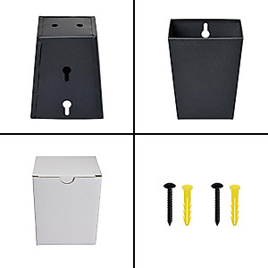 Jumiok Black Narrow Wall Mount Beer Bottle Cap Catcher Bucket Stainless Steel