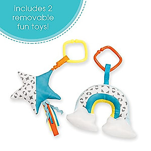 Summer® Learn-to-Sit™ 2-Position Floor Seat (Heather Gray) – Sit Baby Up in This Adjustable Baby Activity Seat Appropriate for Ages 4-12 Months – Includes Toys