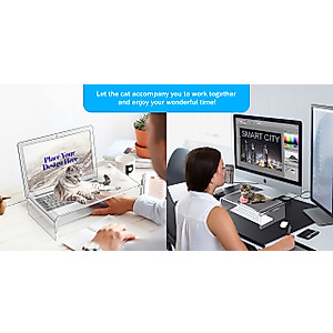 Acrylic Monitor Stand Acrylic Laptop Stand Acrylic Riser Acrylic Tray Clear Computer Monitor Stand Acrylic Computer Stand Acrylic Bed Tray Small Computer Desk White Monitor Stand Office Accessories