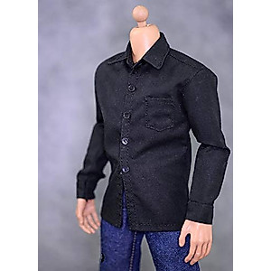 HiPlay 1/6 Scale Male Figure Doll Clothes, Handmade Full Suit, Shirt + Pants + Belt Outfit for 12" Male Action Figure CM003（A）