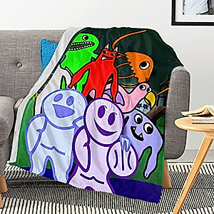 Game Blanket Cartoon Character Throw Blanket Soft Warm Plush Blankets Anime Living Room Travel Throws Blanket 50"x40"